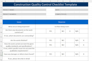Quality Control Checklist Template for Construction - PlanRadar