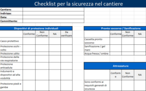 Check list per la sicurezza in cantiere (scarica il modello Excel ...