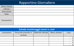 Rapportino giornaliero di cantiere: cos’è + modello Excel - PlanRadar