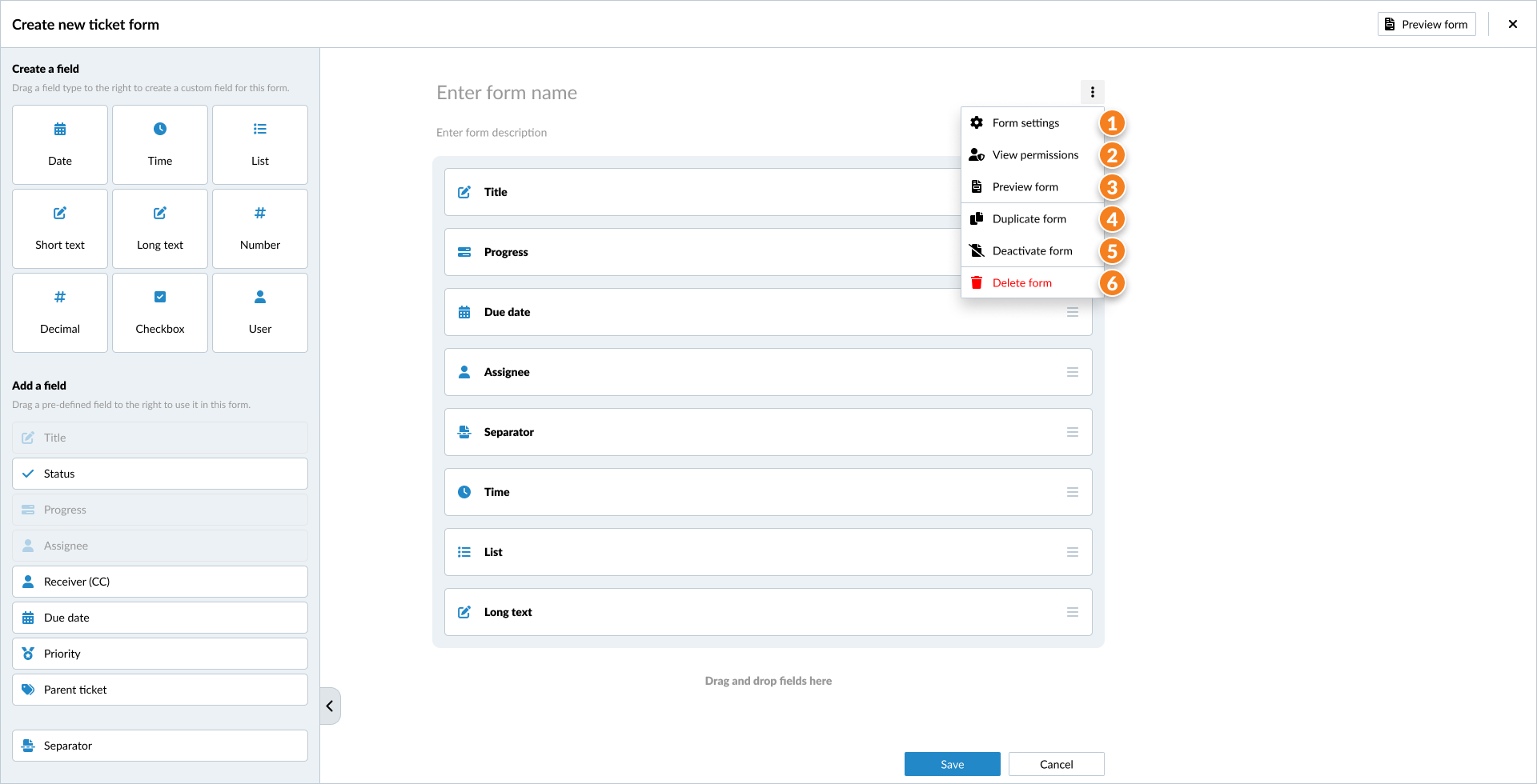 Form Builder Redesign - PlanRadar